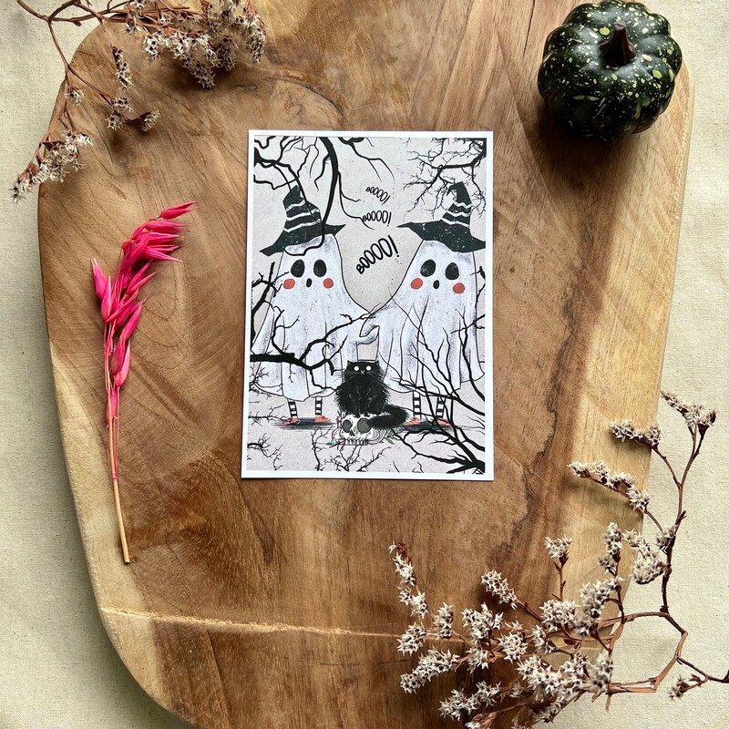 Halloween Postcards - Etsy