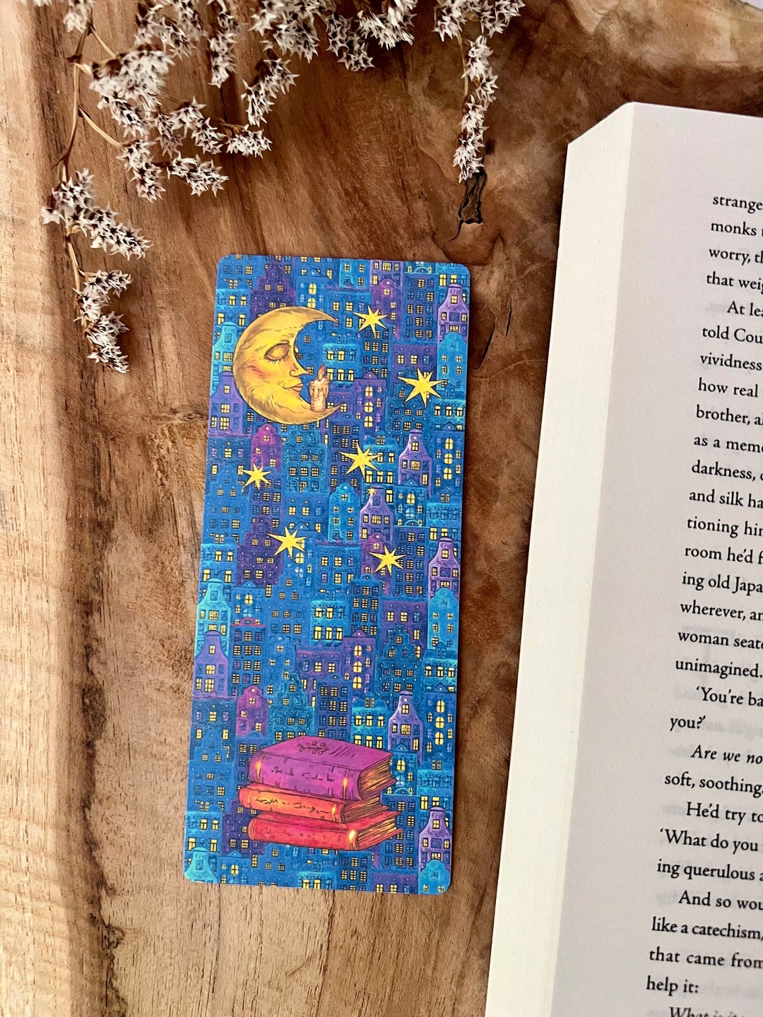 Magic Night Bookmark Night Bookmark Bibliophile Bookish - Etsy