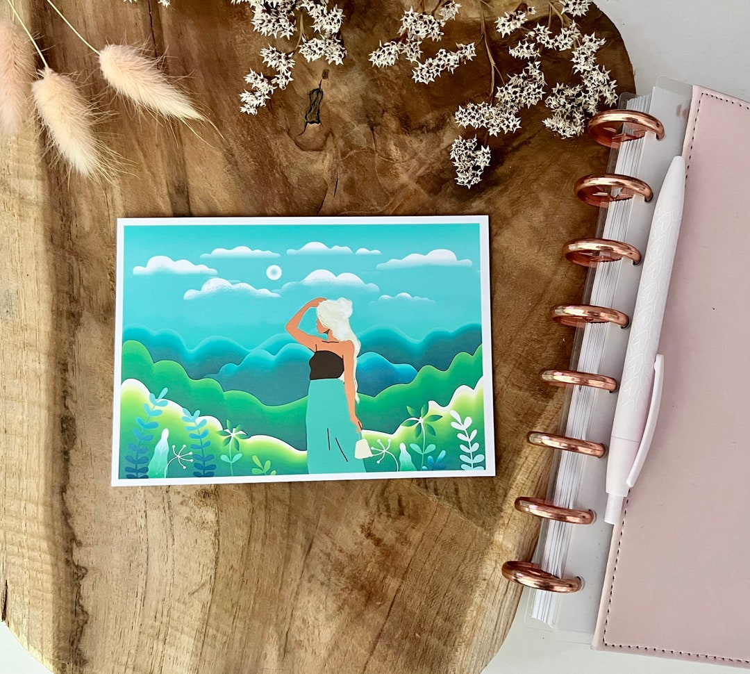 POSTCARD Solitude postcards, Mini Prints, Illustrated Wall Art, Small ...