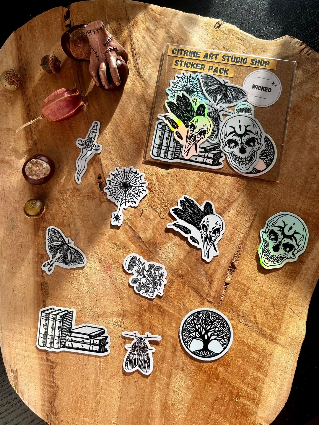 Wicked Holographic Vinyl Stickers Pack Journal Stickers - Etsy