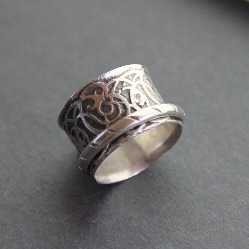Snake Spinner Ring Silver Snake Spinner Ring. Men's or | Etsy