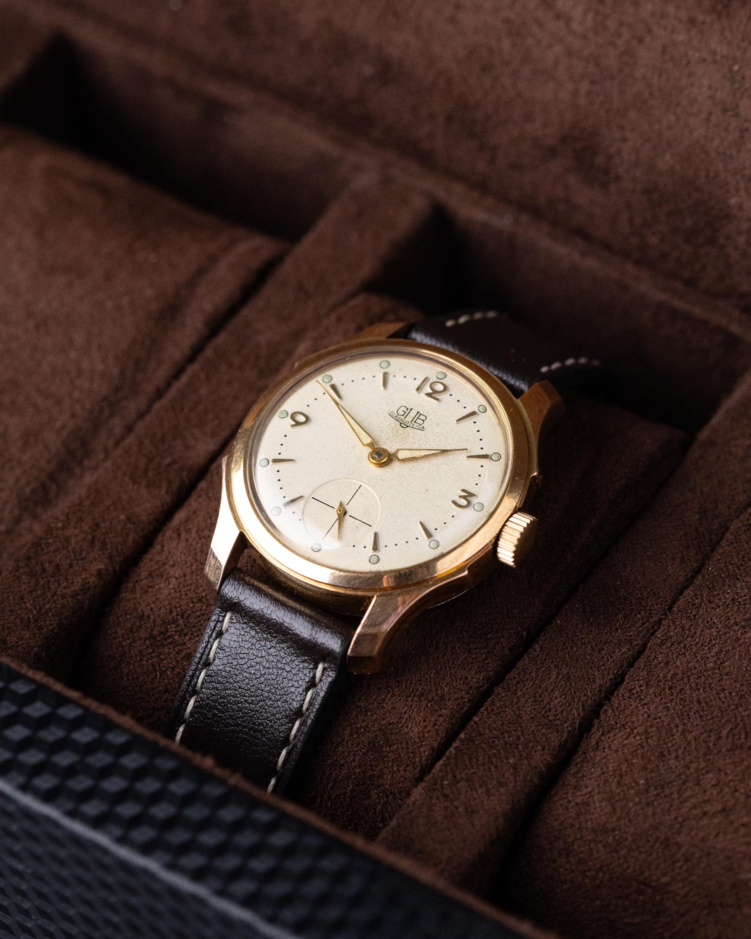 Vintage GUB Glashütte German Watch, Mechanical Cal. 60, Patina Dial ...