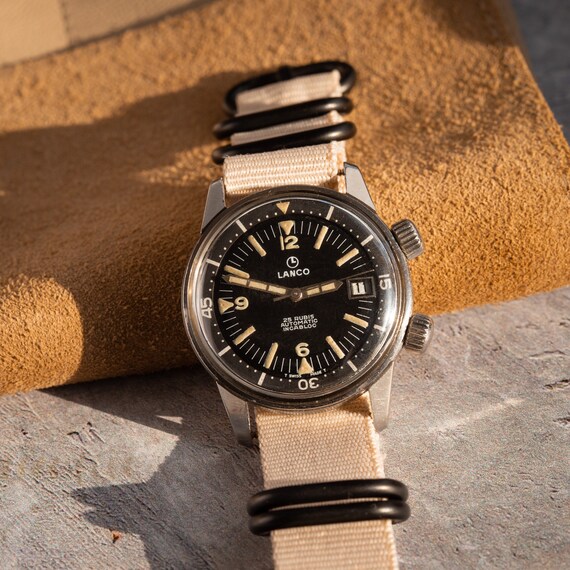 Rare watch Lanco - Super Compressor, Diver watch, Mil… - Gem Rare watch Lanco - Super Compressor, Diver watch, Mil… - Gem