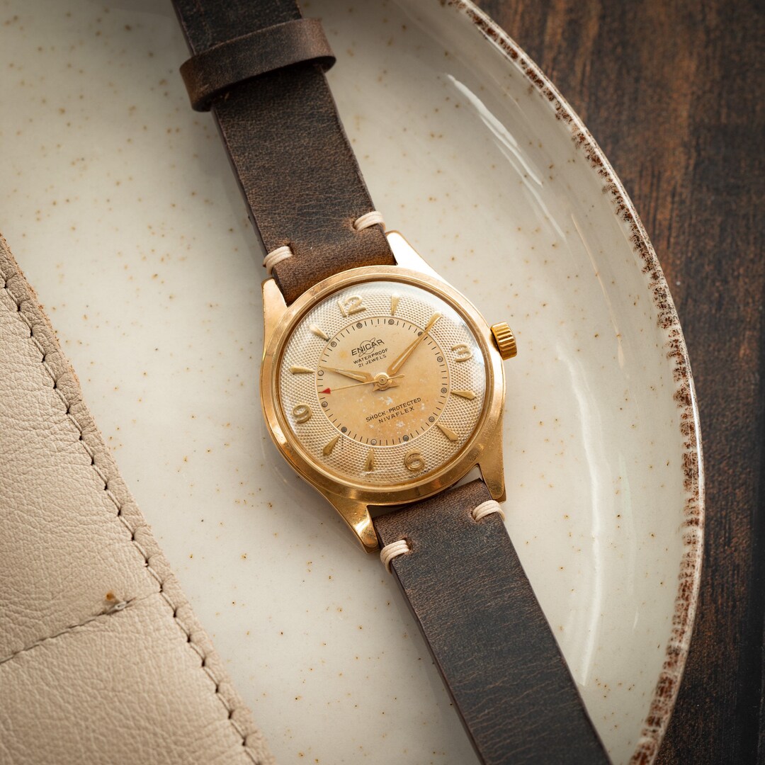 Vintage Enicar Watch, Rare Swiss Watch, Original Mens Watch, Gold Watch ...
