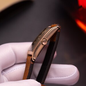Mens Watch Omega Solid Gold Tank From 1940s, Cartier Style, Vintage ...