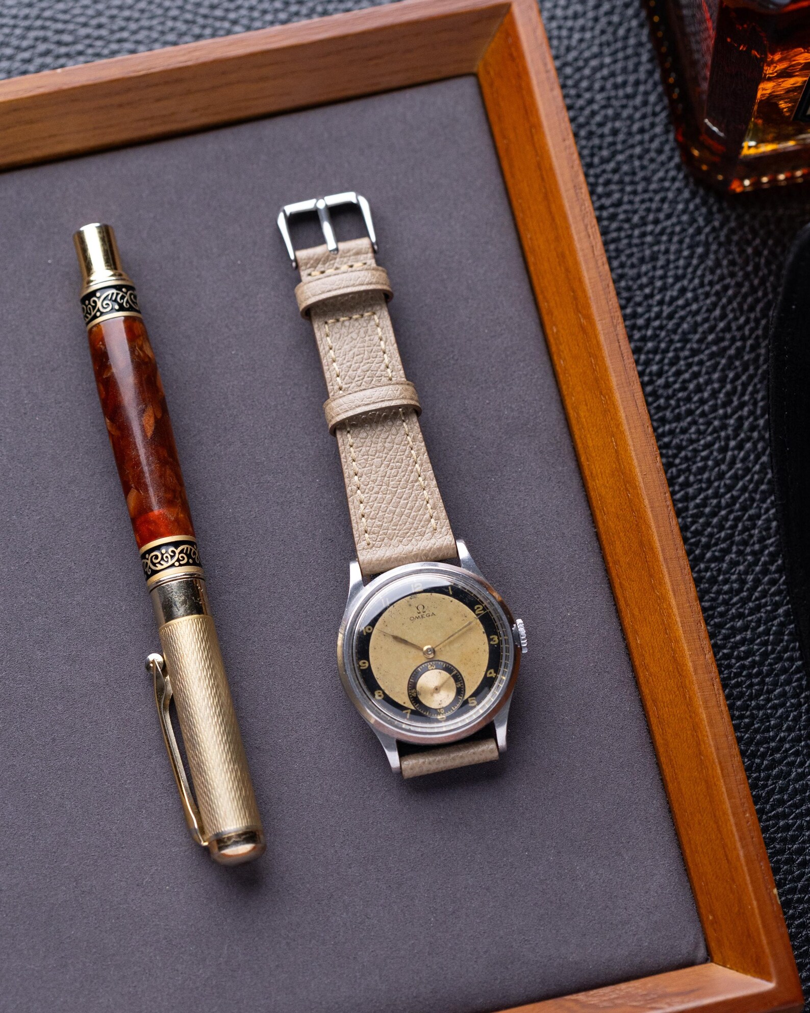 Vintage Omega Bullseye Watch, Two-tone Dial, Oversized 37mm Case - Etsy