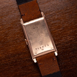 Mens Watch Omega Solid Gold Tank From 1940s, Cartier Style, Vintage ...