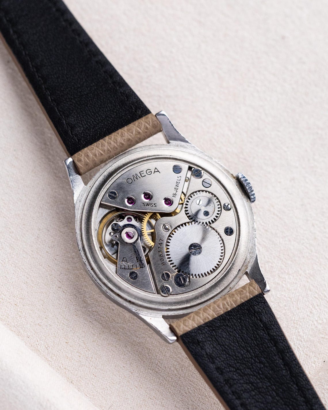 Vintage Omega Bullseye Watch, Two-tone Dial, Oversized 37mm Case - Etsy