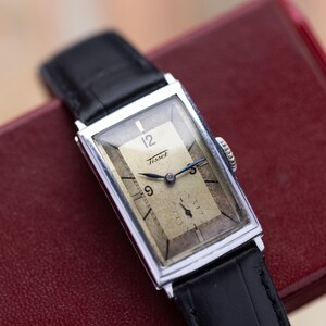 Vintage Watch Tissot Tank, Two-tone Sector Dial, Art Deco Style ...