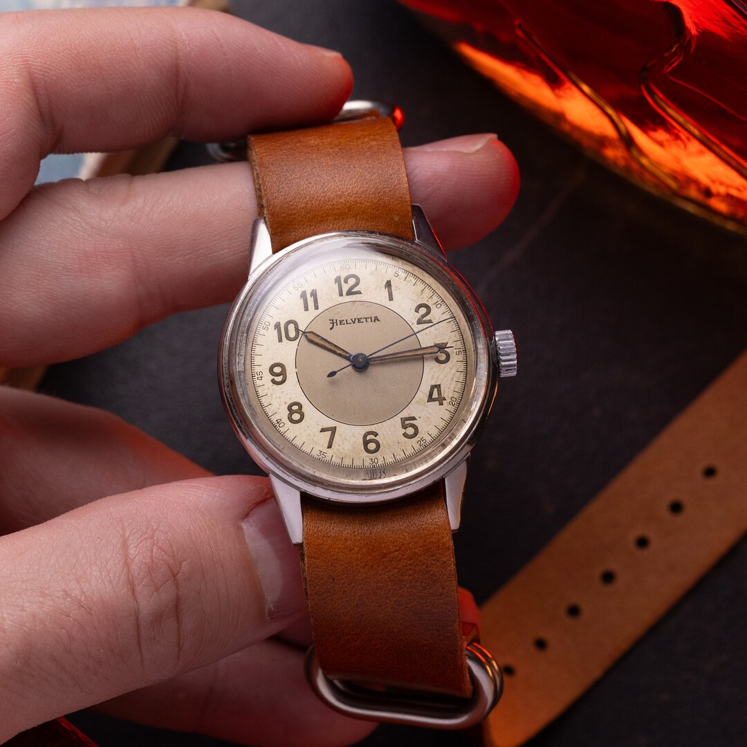 Rare Vintage Pilot Helvetia Watch, Aviators Military Watch WW2, Swiss ...