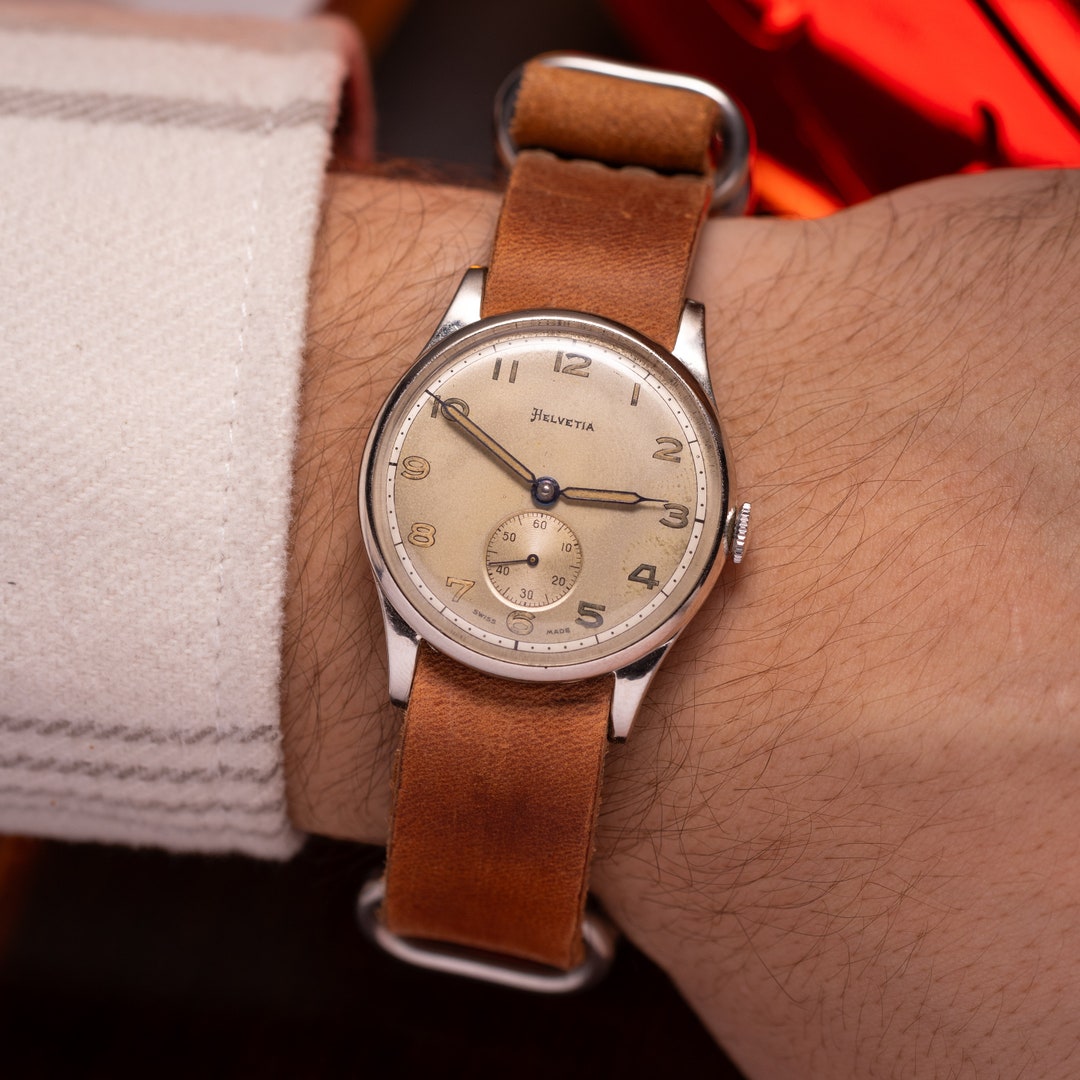 Rare Vintage Pilot Helvetia Watch, Aviators Military Watch WW2, Swiss ...