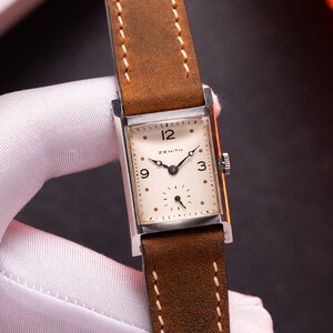 Rare Watch Zenith Rectangular Tank From 1940s, Vintage Swiss Watch ...
