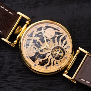 Mens Watch Molnija Skeleton Space, Moon Vintage Watch, Large Watch ...