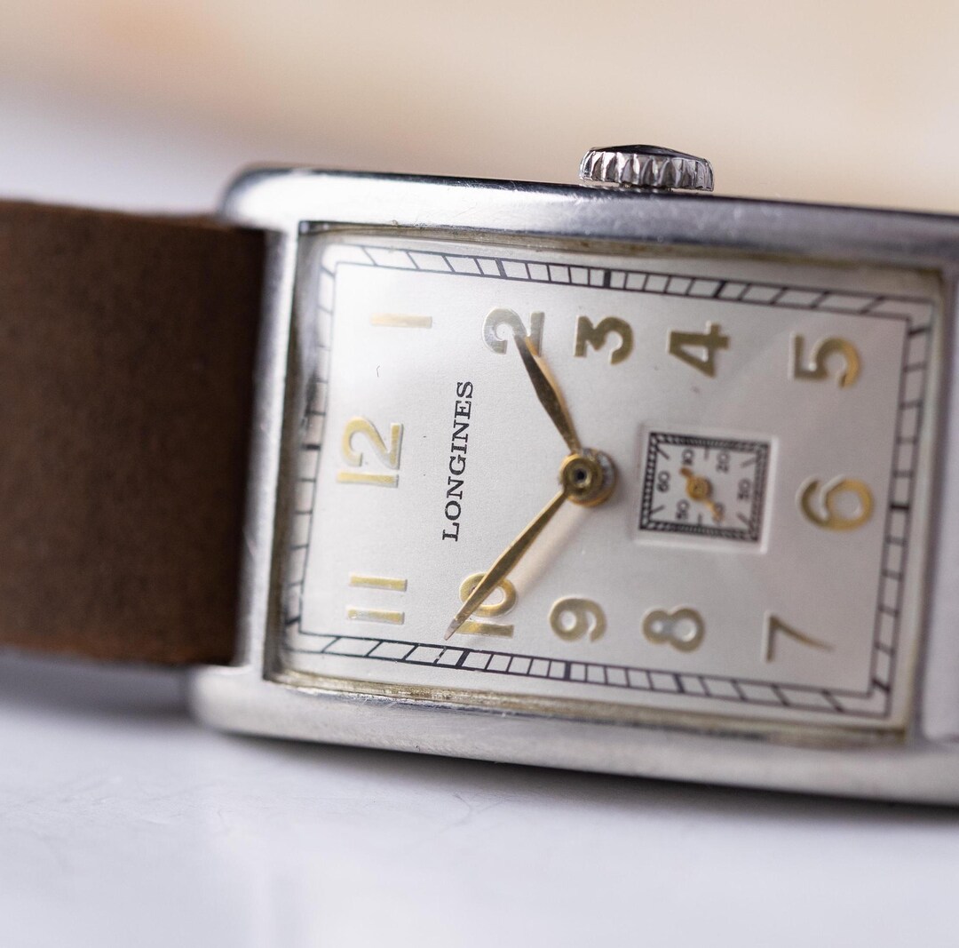 Vintage Watch Longines, Oversized Tank, Art Deco Style From 1940s ...