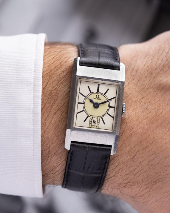 Rare watch Omega Steel Tank from 1940s, Art Deco Styl… - Gem