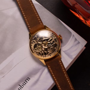 Mens Watch Molnija Skeleton Space, Moon Vintage Watch, Large Watch ...