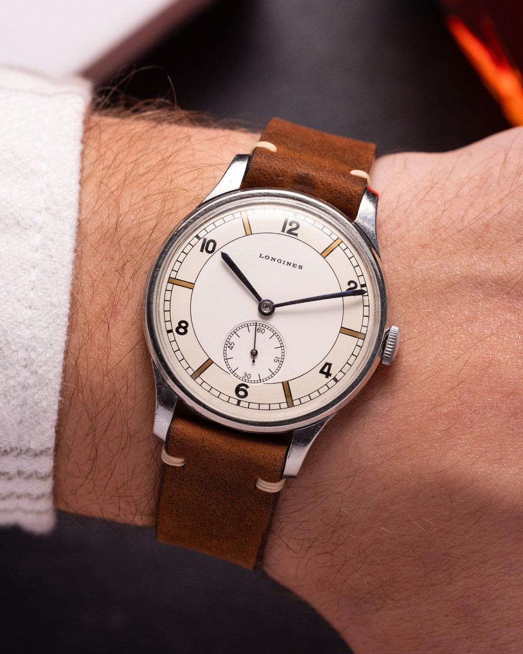 Vintage Longines Oversize 37,5 Mm Case, Art Deco Watch From 1940s ...