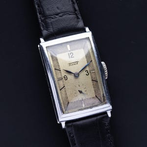 Vintage Watch Tissot Tank, Two-tone Sector Dial, Art Deco Style ...