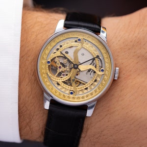 Vintage Pobeda Skeleton Watch, Mens Watch, Rare Antique Authentic Watch ...