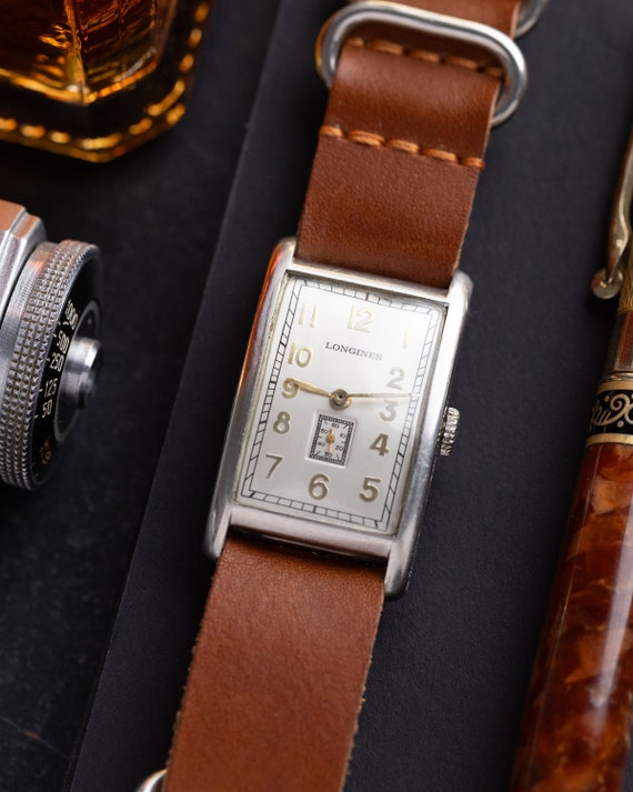 Vintage watch Longines, Oversized Tank, Art Deco styl… - Gem