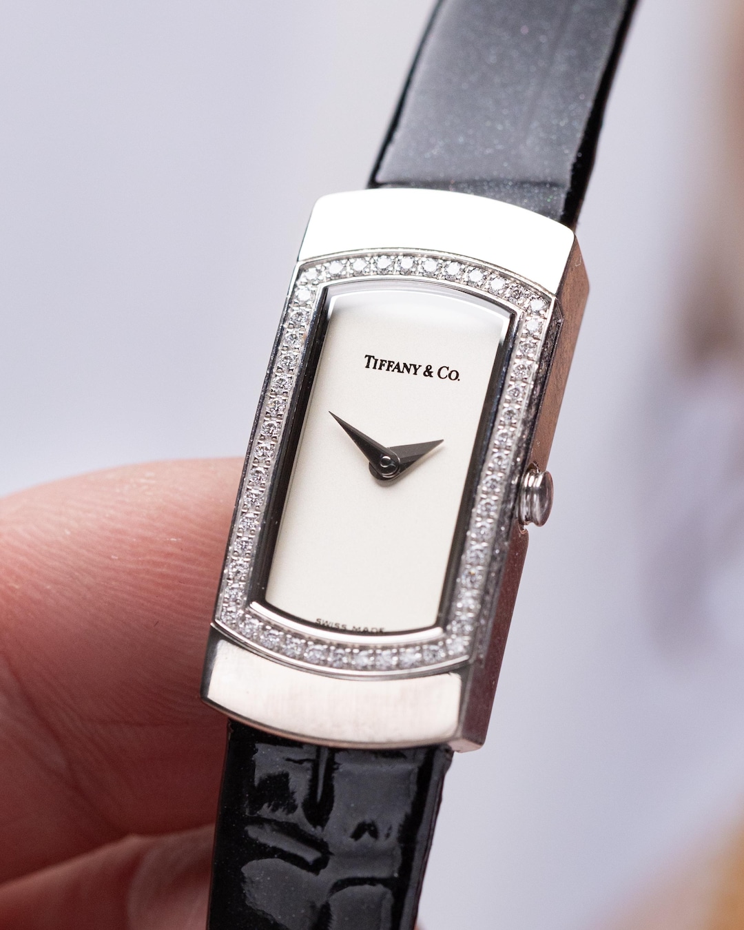Women's Tiffany & Co Tank 18K Solid White Gold, CT60 0607, Art Deco ...