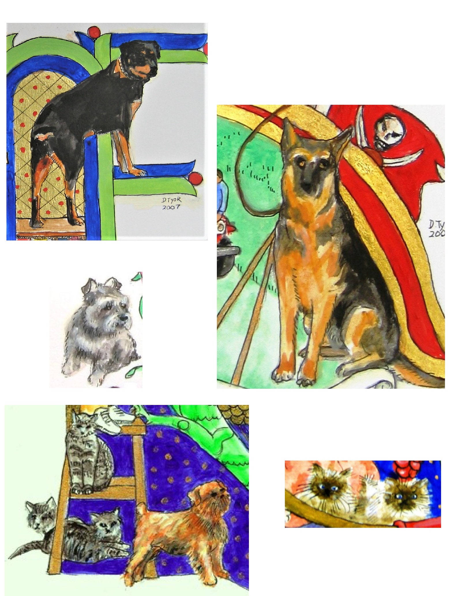 Lots and Lots of Pets Hand-painted Framed Illuminated - Etsy