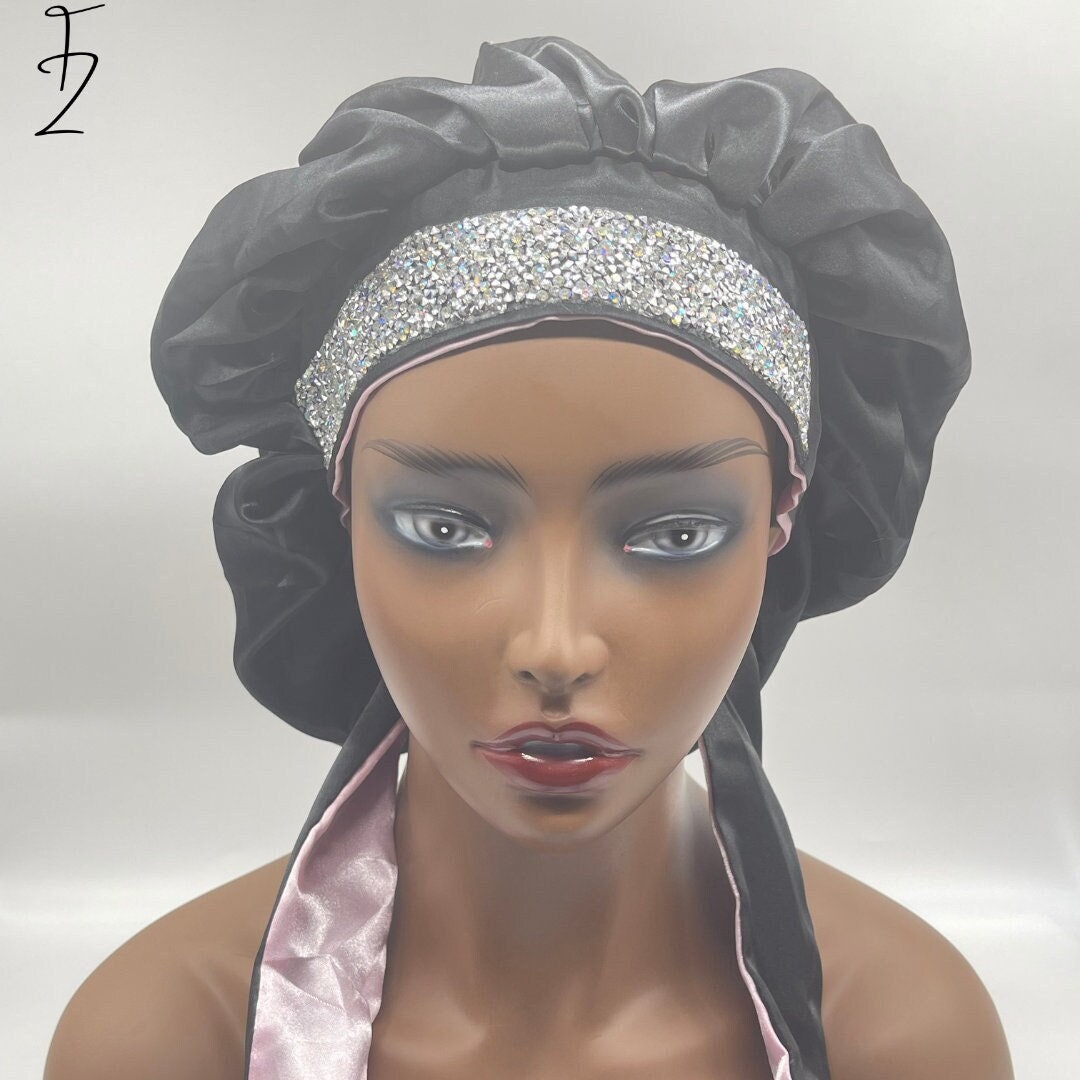 Rhinestone Wrap Bonnet - Etsy