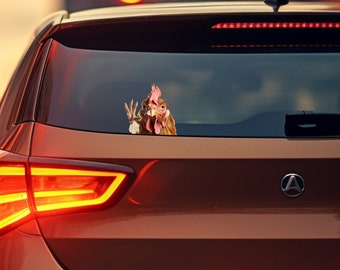 Floral Chicken Decal - Etsy