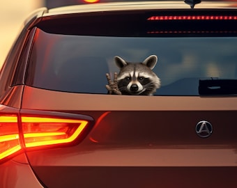 Raccoon Face Decal Raccoon Vinyl Decal Bumper Sticker for - Etsy