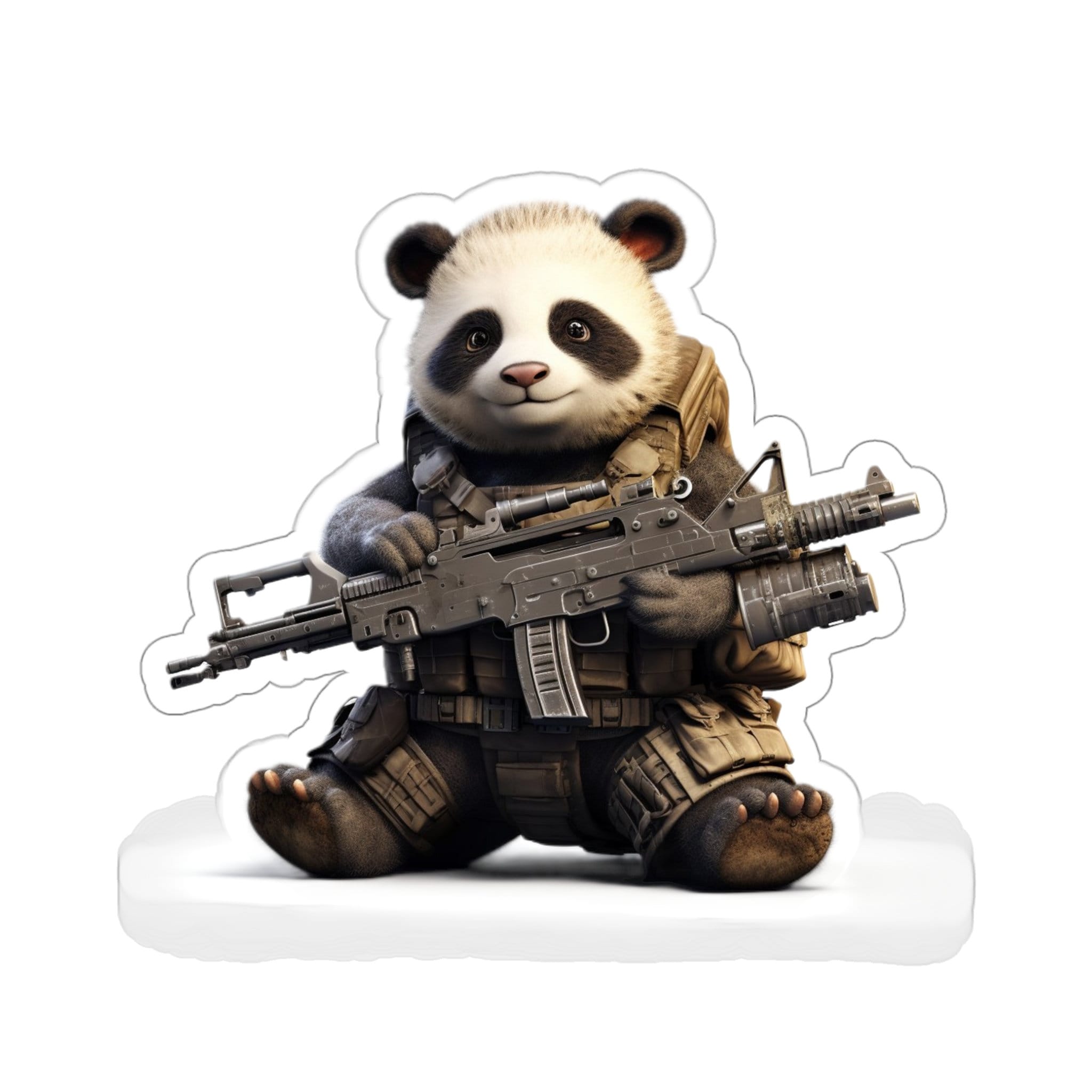 Panda With Machine Gun
