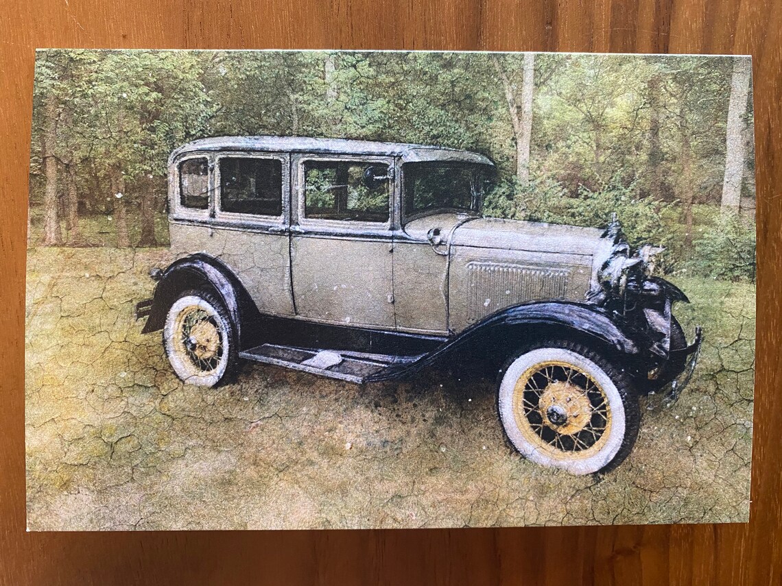 Classic Cars Greeting Cards Set of 4 Unique Cards With - Etsy