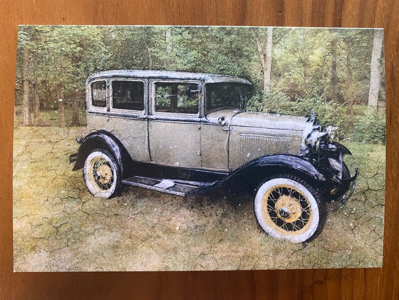 Classic Cars Greeting Cards Set of 4 Unique Cards With - Etsy