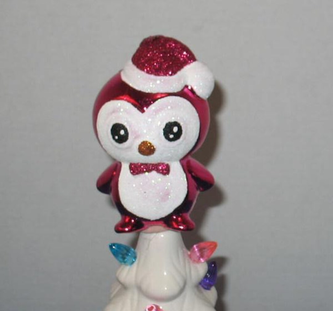 Specialty Tree Topper Hot Pink Penguin for Medium to Large Ceramic ...