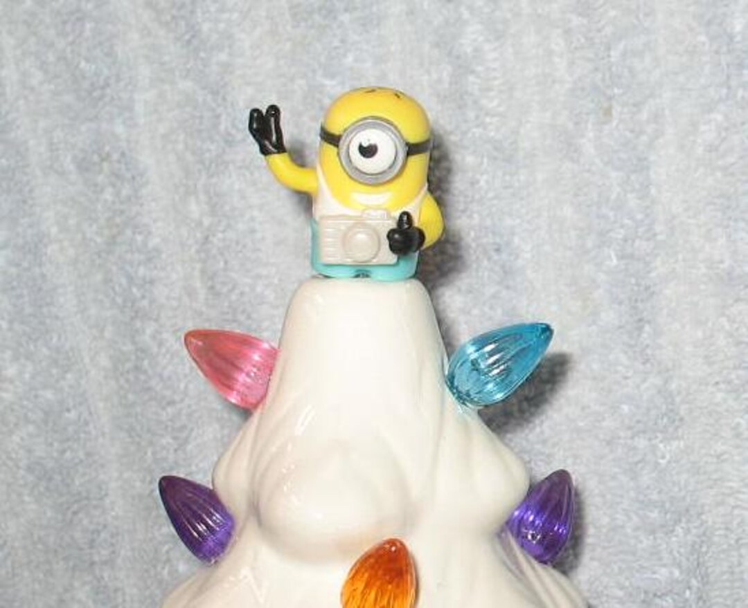Rare Ceramic Christmas Tree Topper Minion With Camera for Small Ceramic ...