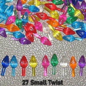 27 or 54 Small Twist Lights Bulbs for Ceramic Christmas Tree, W/9 ...