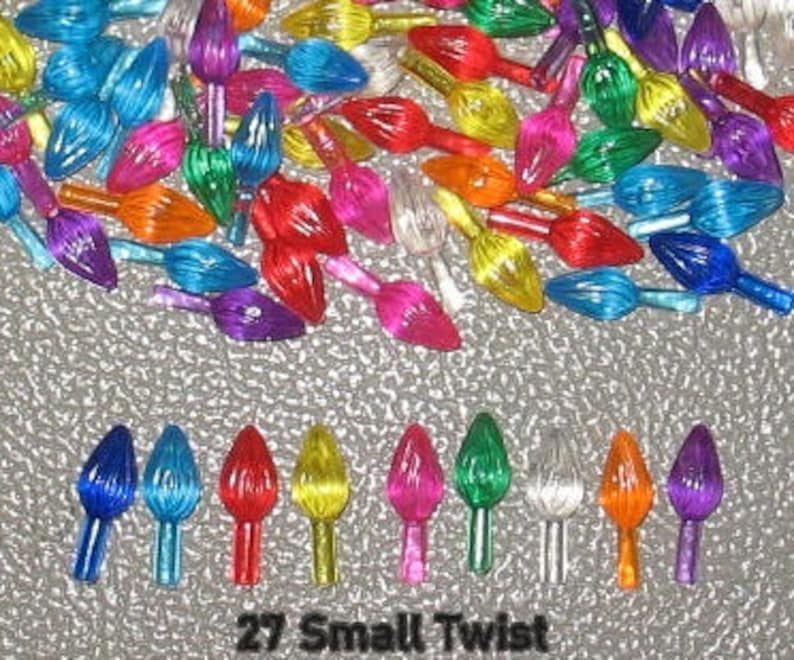 27 or 54 Small Twist Lights Bulbs for Ceramic Christmas Tree, W/9 ...