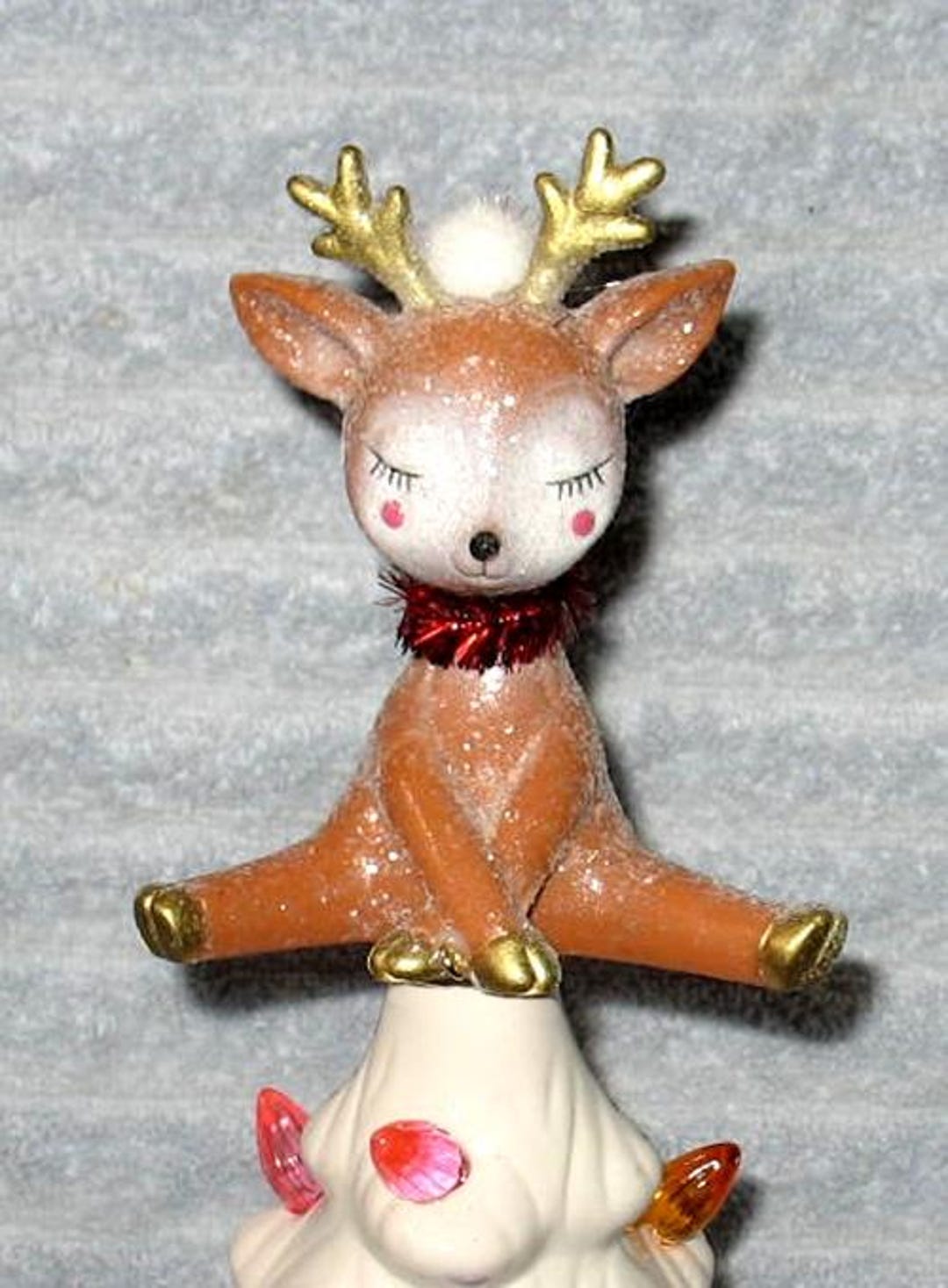 Specialty Tree Topper RAINDEER for Medium to Large Ceramic Christmas ...