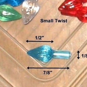 100 SMALL Twist Lights, Bulbs for Ceramic Christmas Trees 9 PRETTY ...