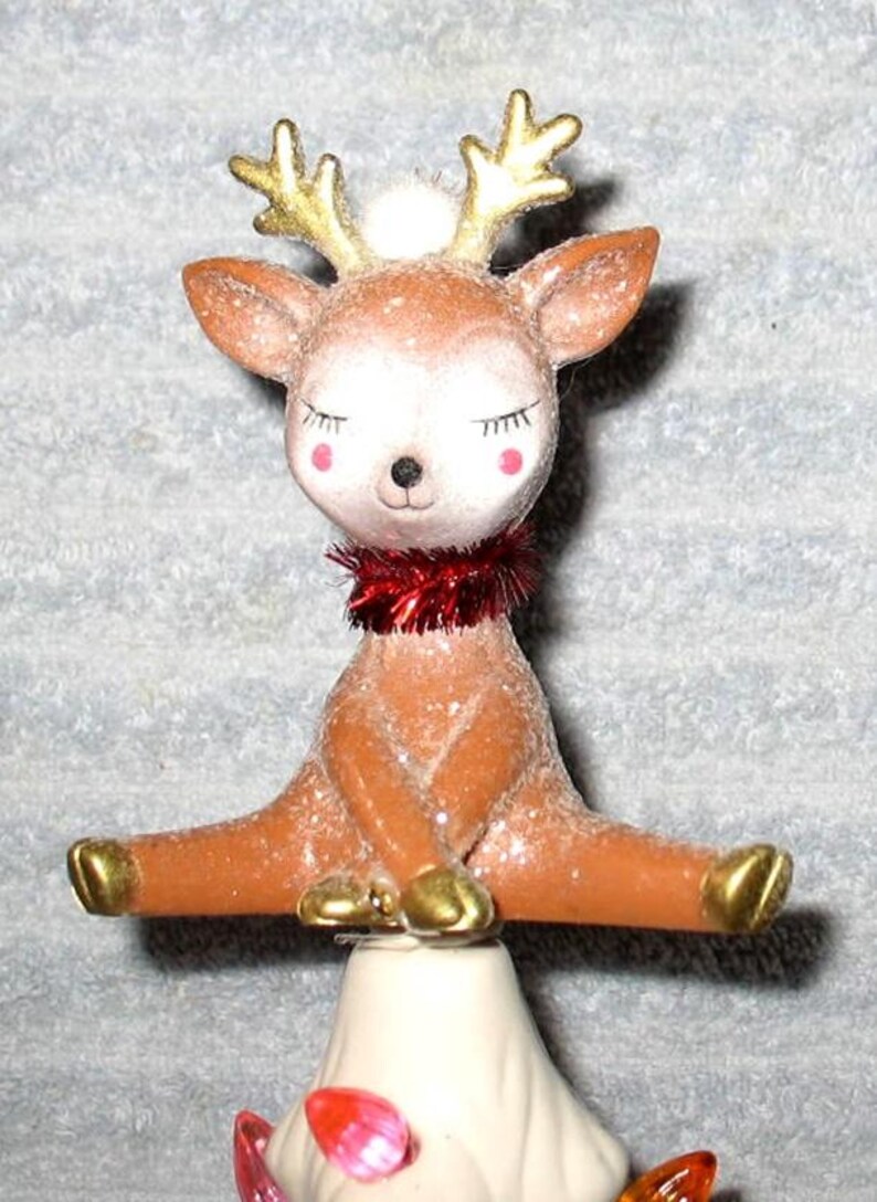 Specialty Tree Topper RAINDEER for Medium to Large Ceramic Christmas ...