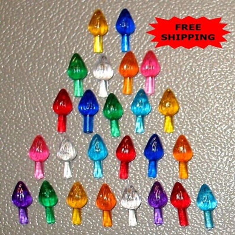 27 Med/large Twist Lights Bulbs for Ceramic Christmas Trees, W/9 Pretty ...
