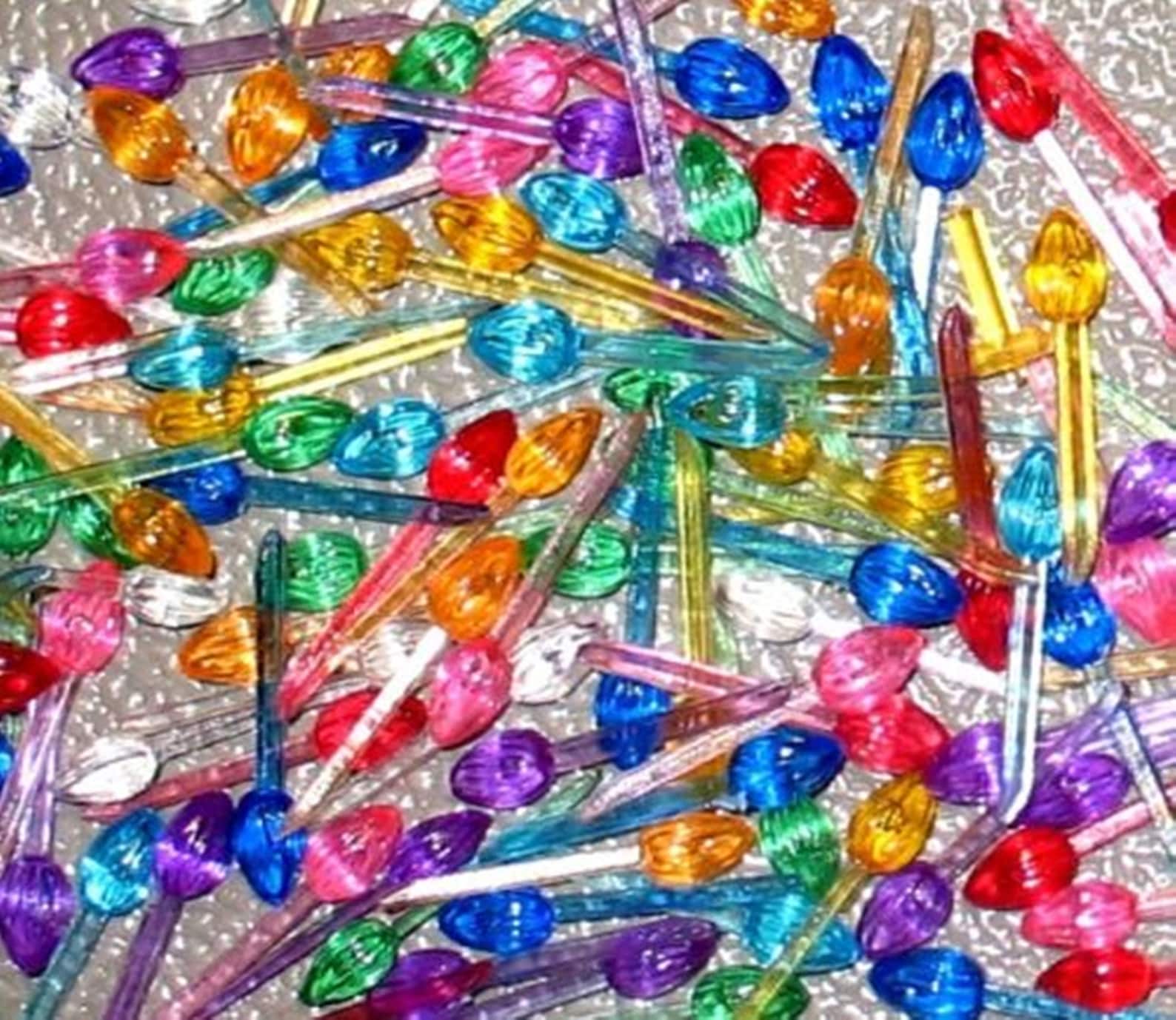 50 Mini Mixed Colored Twist Light Bulbs Peg for Vintage - Etsy