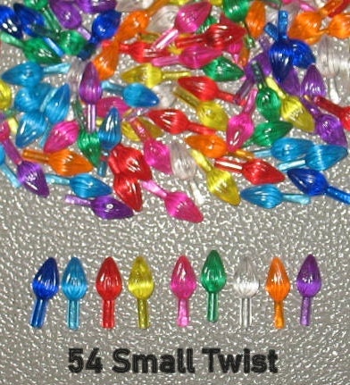 27 or 54 Small Twist Lights Bulbs for Ceramic Christmas Tree, W/9 ...