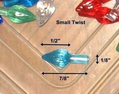 27 or 54 Small Twist Lights Bulbs for Ceramic Christmas Tree, W/9 ...