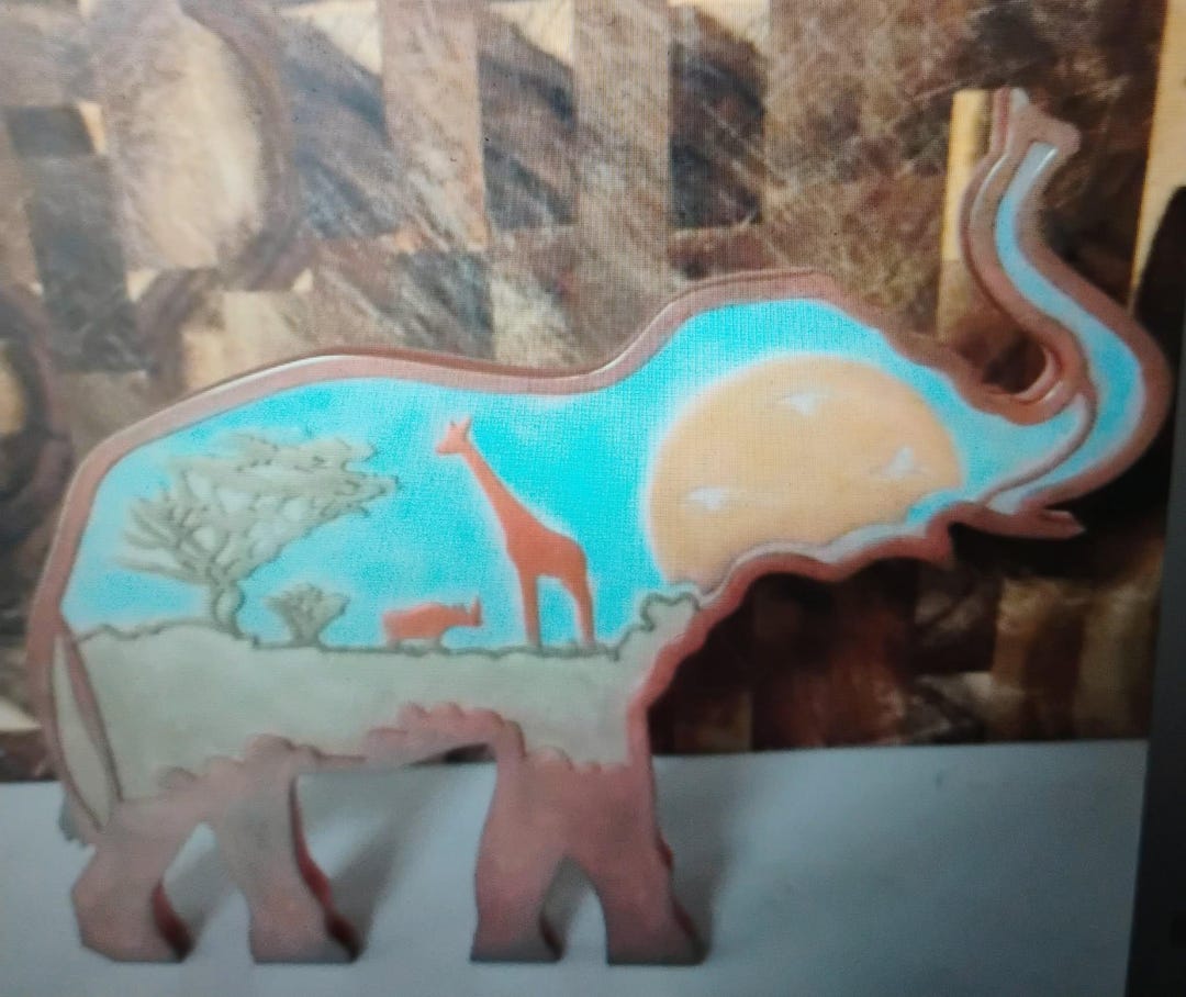 Elephant Standing Statue – Handmade Resin Decor (10 X 8 Inches) - Etsy