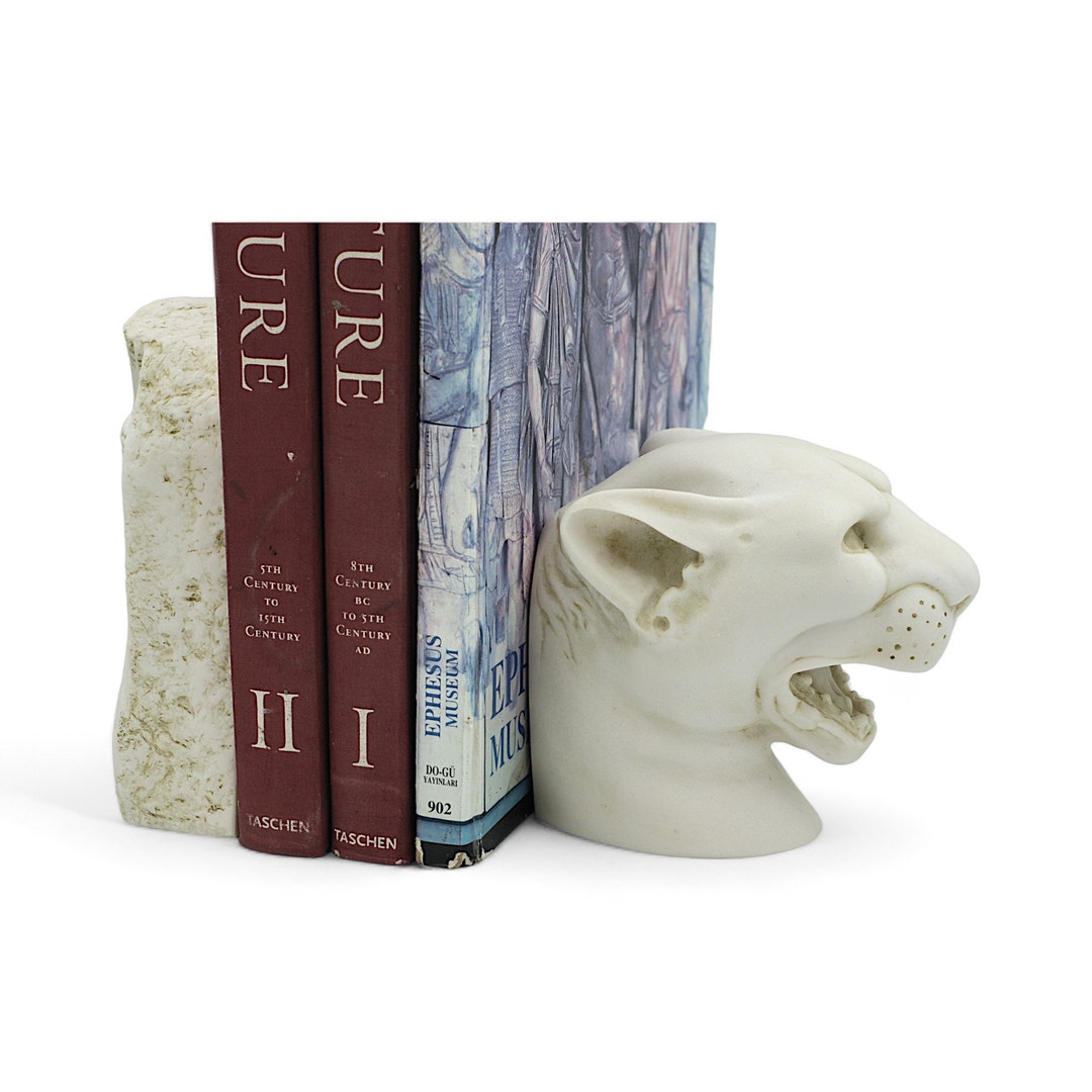Jaguar Bookend Marble Statue - Etsy