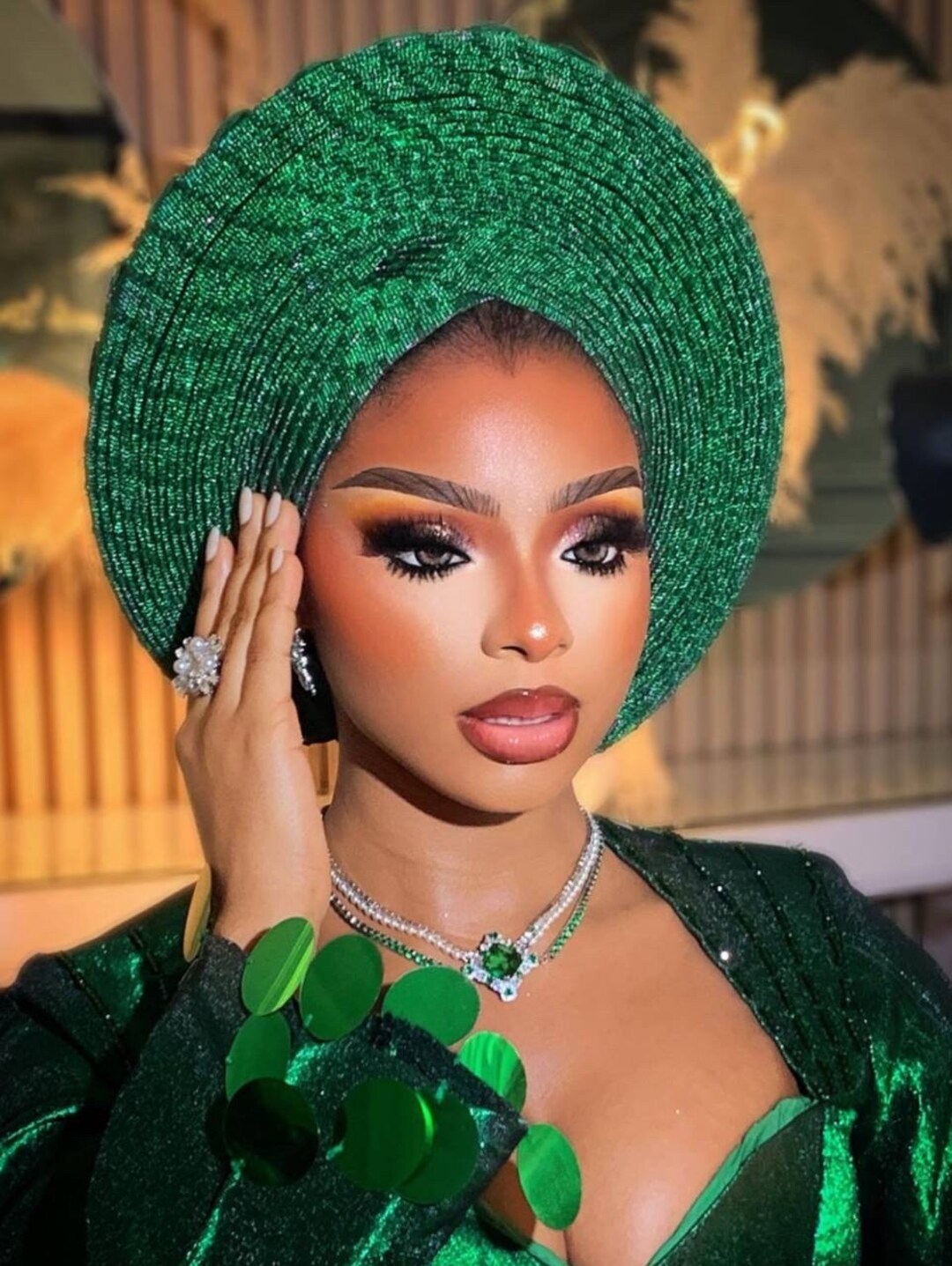 Aso Oke Fabric Gele Headwrap Ready to Wear Gele Autogele Ready Made ...