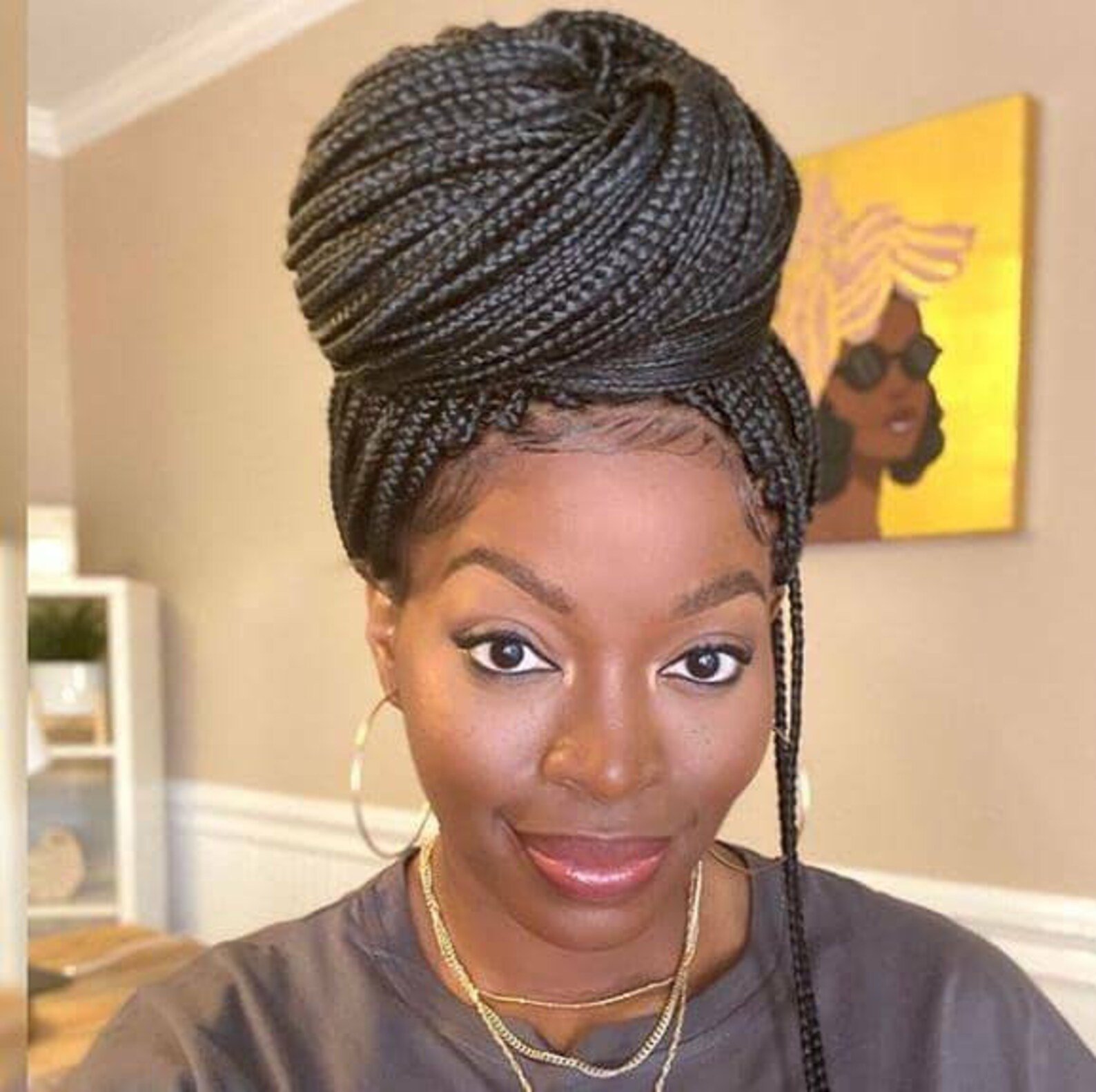 Ready to Ship Braided Wig Lace Front Wig Braided Lace Front - Etsy