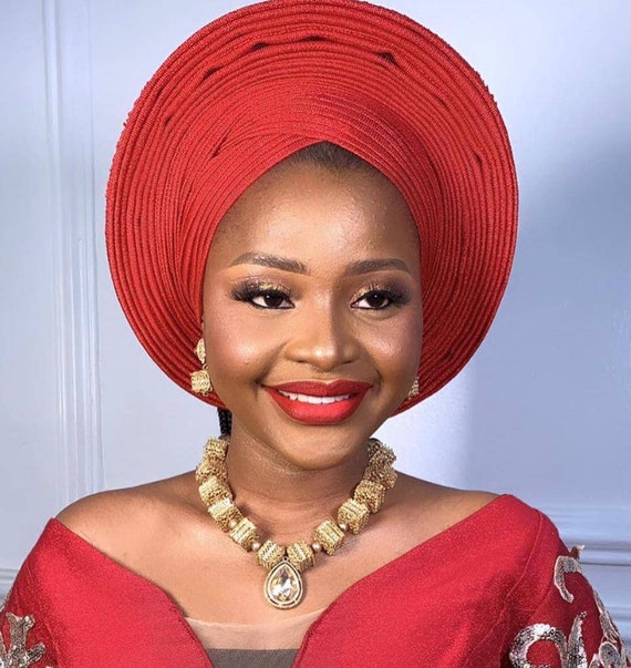 Autogele Gele Wedding Auto-gele Ready to Wear Head Wrap - Etsy