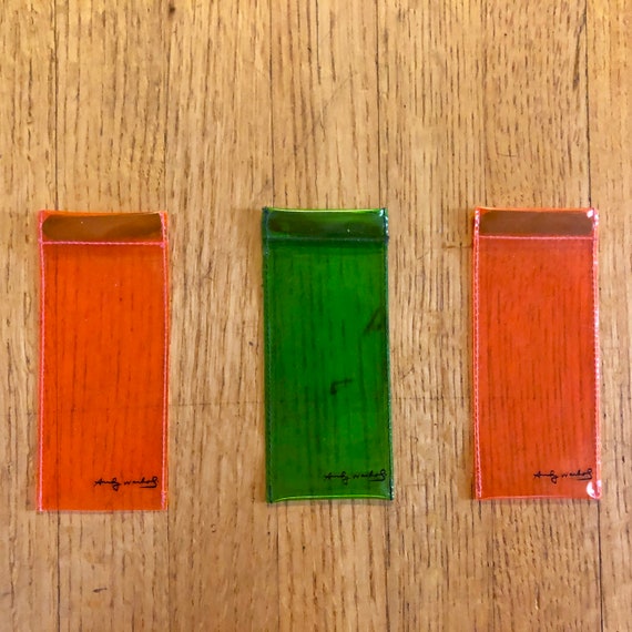 80s Andy Warhol Signed Eyeglasses Pocket Case - Gem