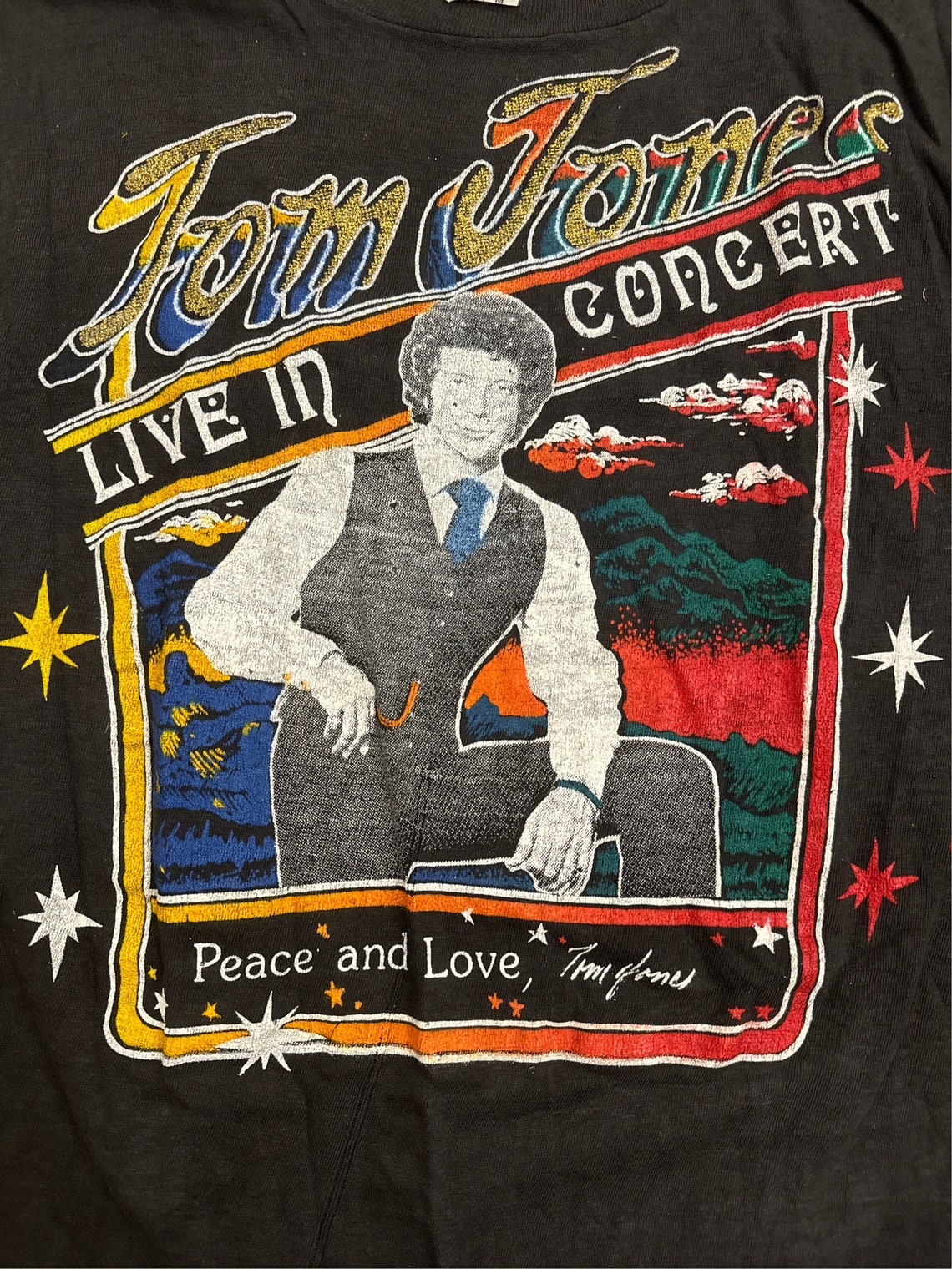 Tom Jones Vintage Tour T Shirt / Band Graphic Tee - Etsy